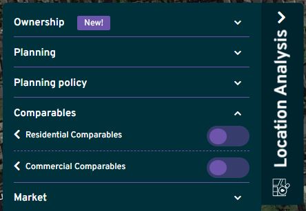 How do I perform a sales comparables search?