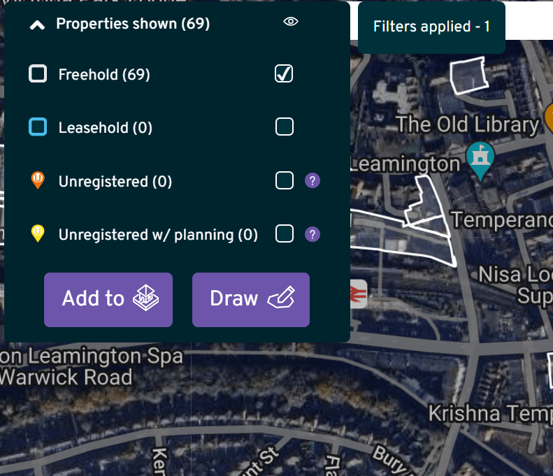 What does the ownership overlay show?