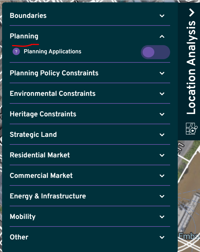 What do the planning overlays show?